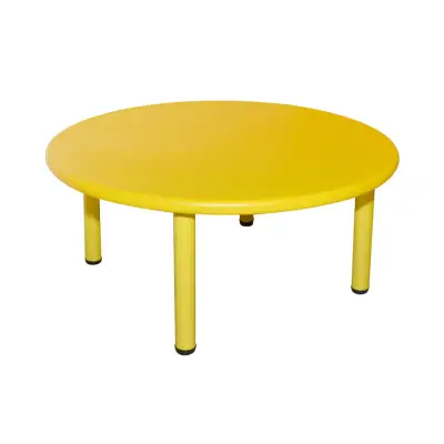 Meja Sekolah Informa Yaris Round – Kuning - Inverio Furniture
